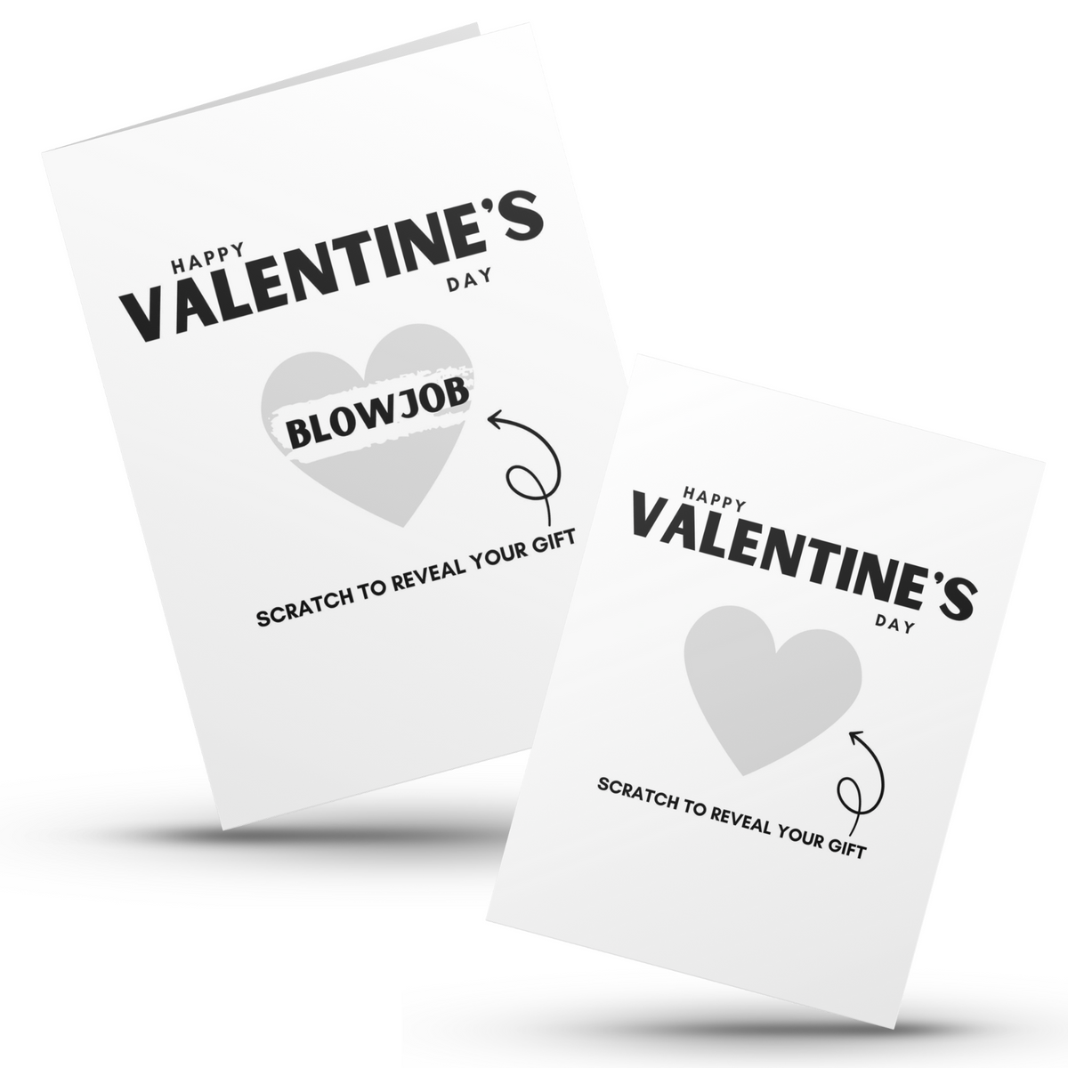 Valentines Day Blowjob Scratch Off Card Crude Cat Cards